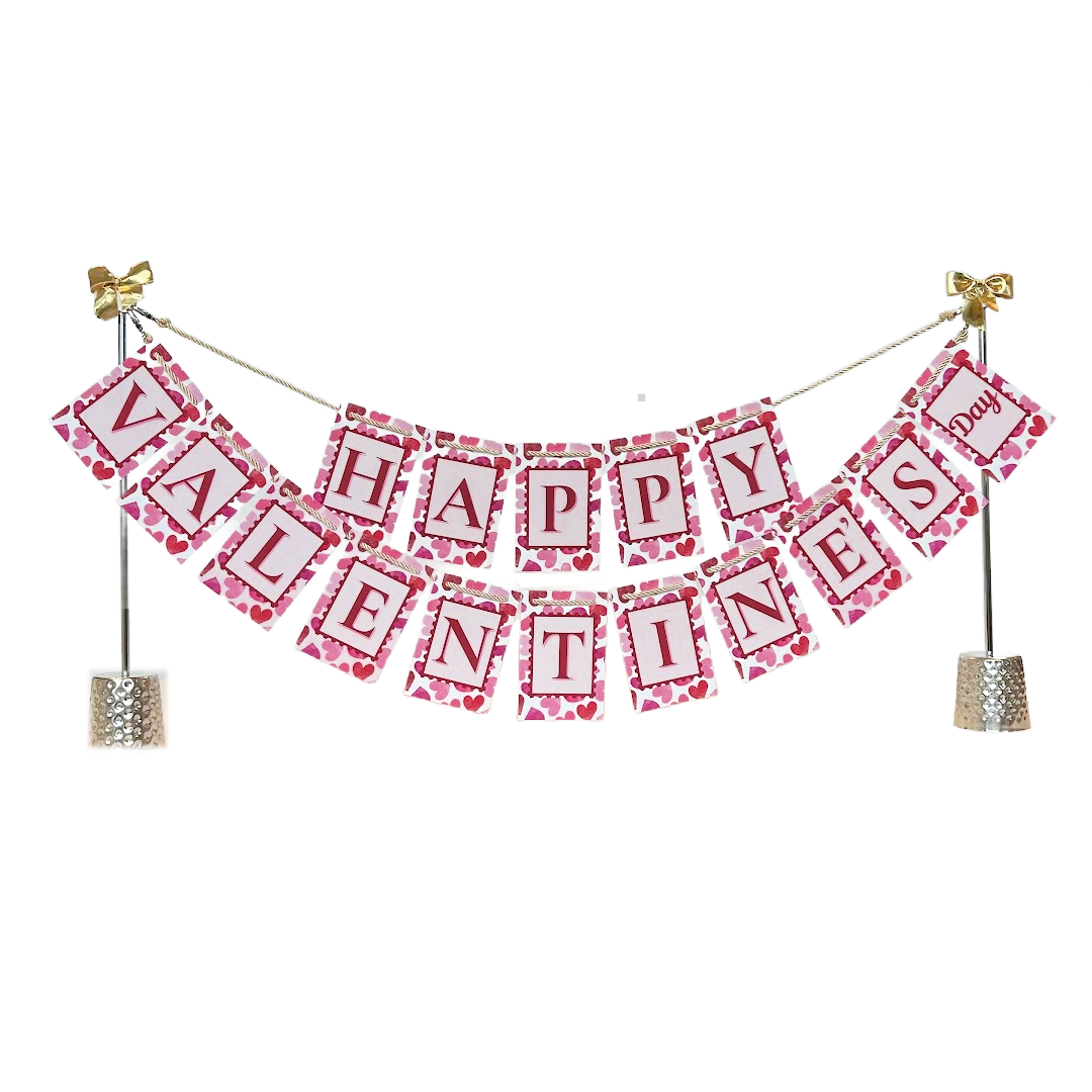 Valentines Day Banner for Celebration Stand - Birthday Butler